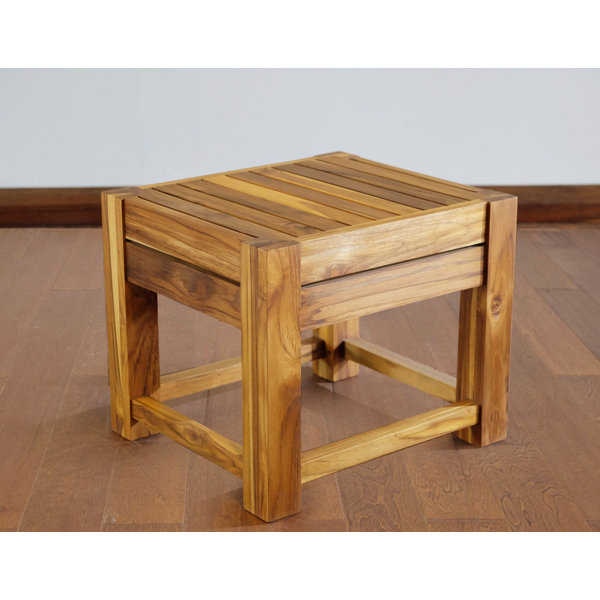 MasayaCo. Tola 18" W Teak Shower Bench & Reviews | Wayfair